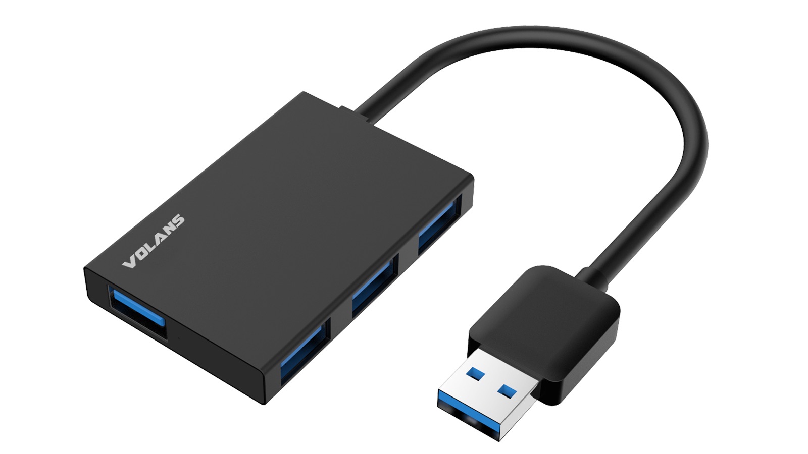 VOLANS VL-HB04S Aluminium USB 3.0 4-Port Portable Hub - Volans