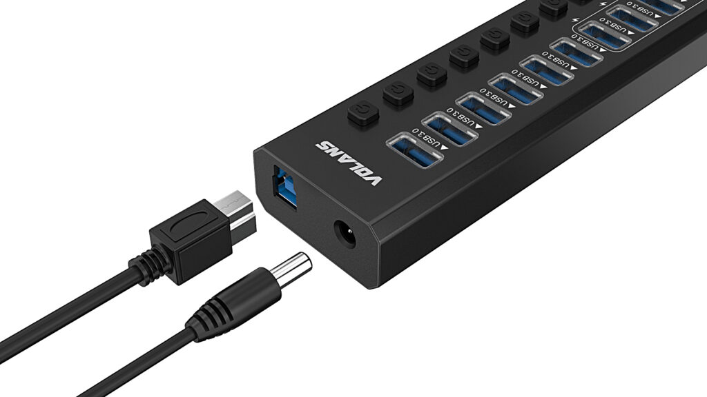 VOLANS VL-HB10S Aluminum 10 Ports USB3.0 HUB with 4 x Fast Charing ...